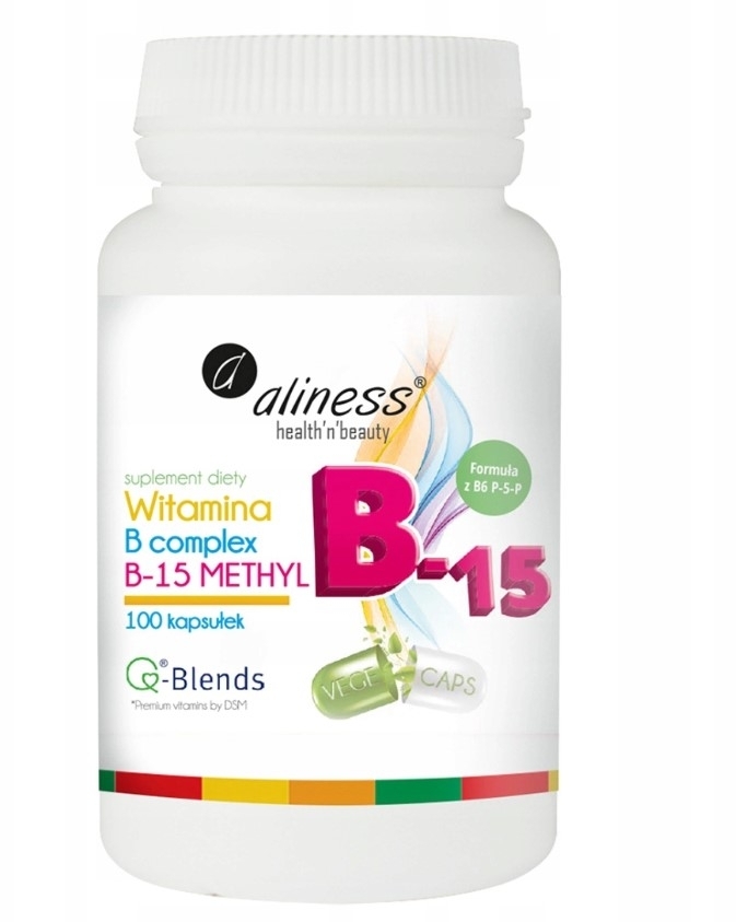 Aliness Witamina B complex B-15 Methyl 100 kapsułek - Rosa24