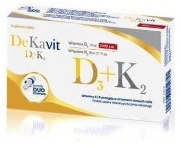 DeKavit D3+K2 30 kaps. - na odporność, kości - cena, opinie - Apteka ...