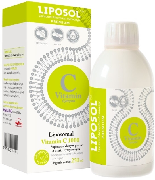 Liposol Liposomal Vitamin C 1000 płyn 250 ml - Rosa24