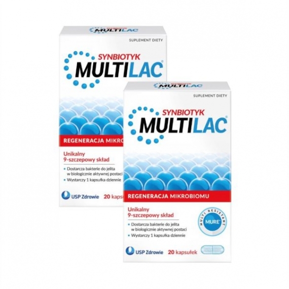 Multilac Synbiotyk (Probiotyk + Prebiotyk) 20 kapsułek cena, opinie ...