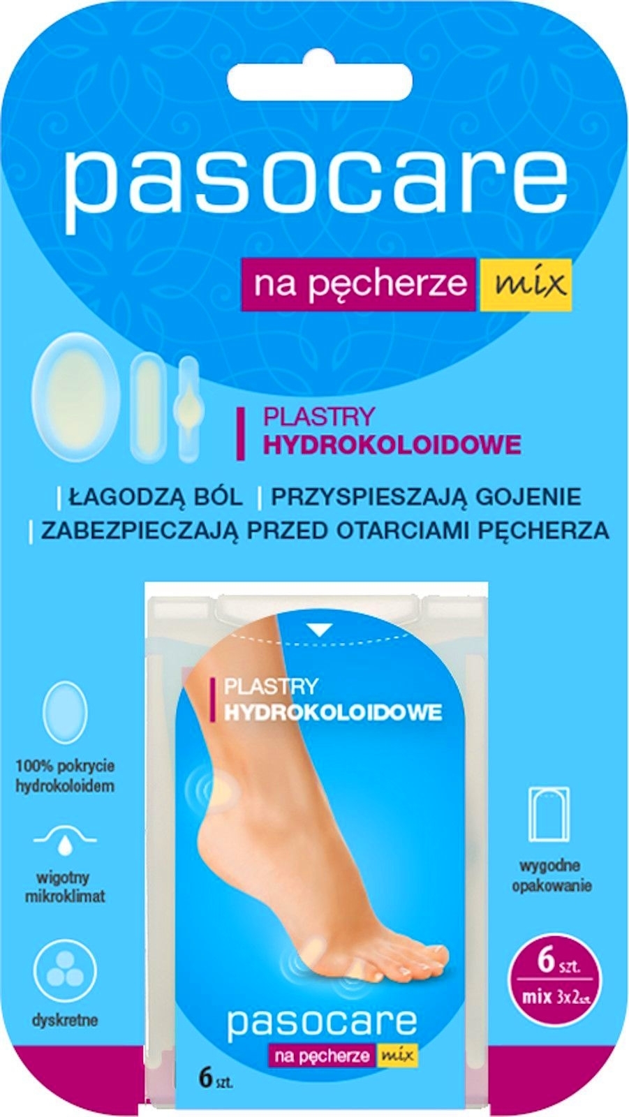 PASOCARE plastry hydrokoloidowe na pęcherze na piętę 6 szt.- cena ...