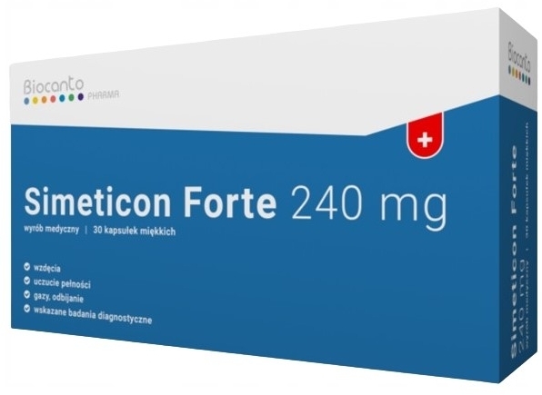 Simeticon Forte 240 mg 30 kapsułek - Rosa24