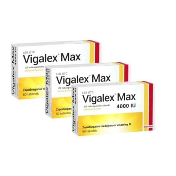 Vigalex Max 4000 I.U. 60 tabletek Zestaw: 3x60 tabletek - Rosa24 ...